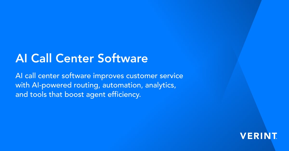 AI Call Center Software | Verint